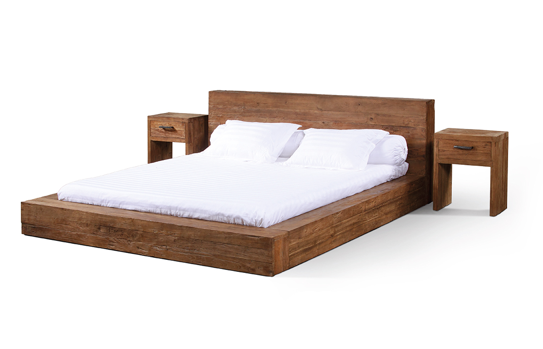 Teakholzbett Bridget in 160 / 180 cm breite | massive-moebel.com